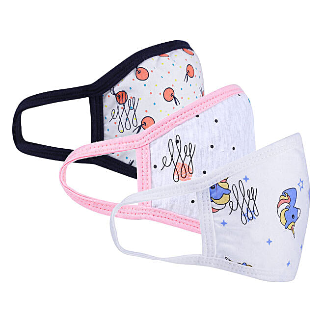 Buy/Send Pack Of 3 Cotton Face Masks Online- FNP