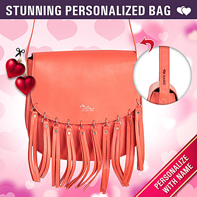 Buy/Send Personalised Modern Orange Sling Bag Online- FNP