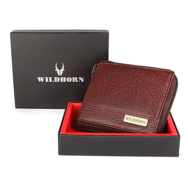 Buy/Send Wildhorn Premium Leather Wallet- Brown Online- FNP
