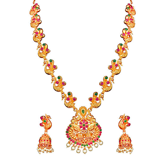 Buy/Send Adorned Pota Stone Necklace Set Online- FNP