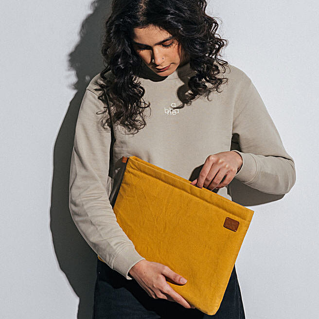 Buy/Send Mustard Yellow Skipper Large Sleeve Online- FNP