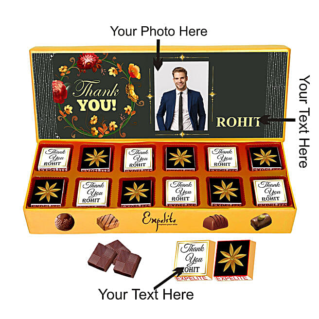 Buy/Send Personalised Best Thank You Chocolates For Boss Online- FNP