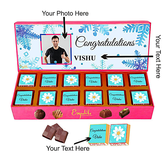 Buy/Send Personalised Congrats Chocolate Gift Box Online- FNP