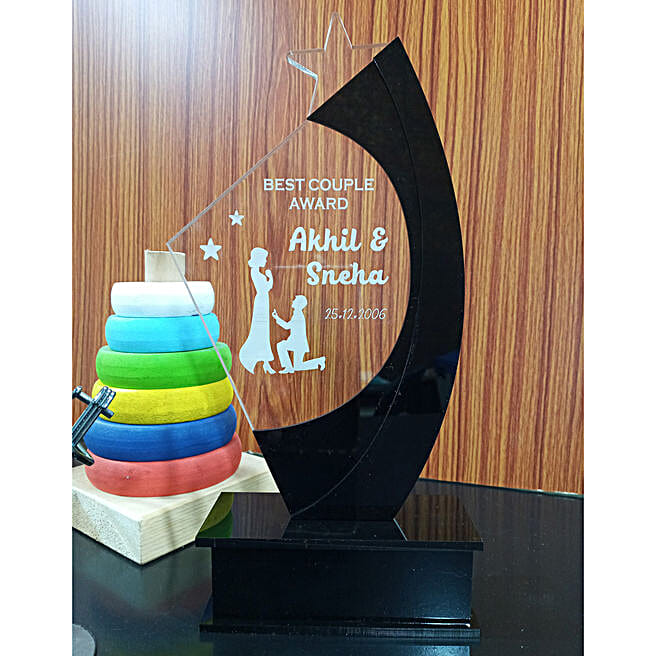 Buy/Send Best Couple Personalised Trophy Online- FNP