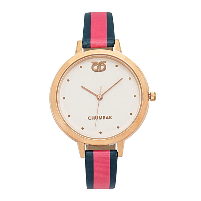 Buy/Send Strawberry Ice Stripes Wrist Watch Online- FNP
