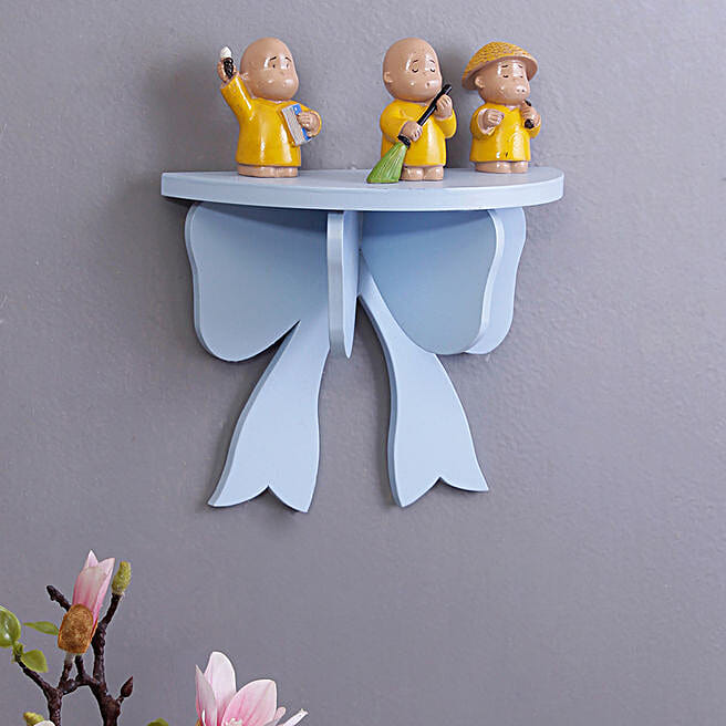 Buy/Send WISHTANK Blue Ribbon Bow Shape Wall Shelf Online- FNP