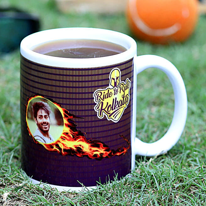 Buy/Send Personalised KKR Fans Ceramic White Mug Online- FNP