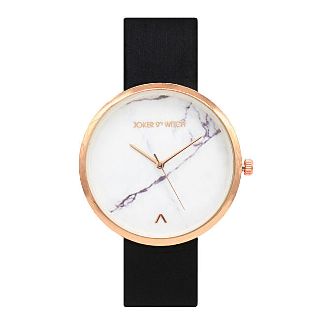 Buy/Send Black Marble Dial Watch Online- FNP