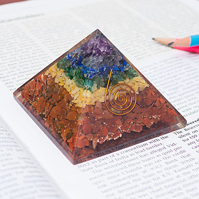 Buy/Send Crystal Stone 7 Chakra Pyramid Prism Online- FNP