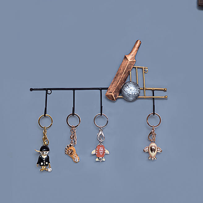 Buy/Send Iron Bat Ball Style Wall Hanging Key Holder Online- FNP