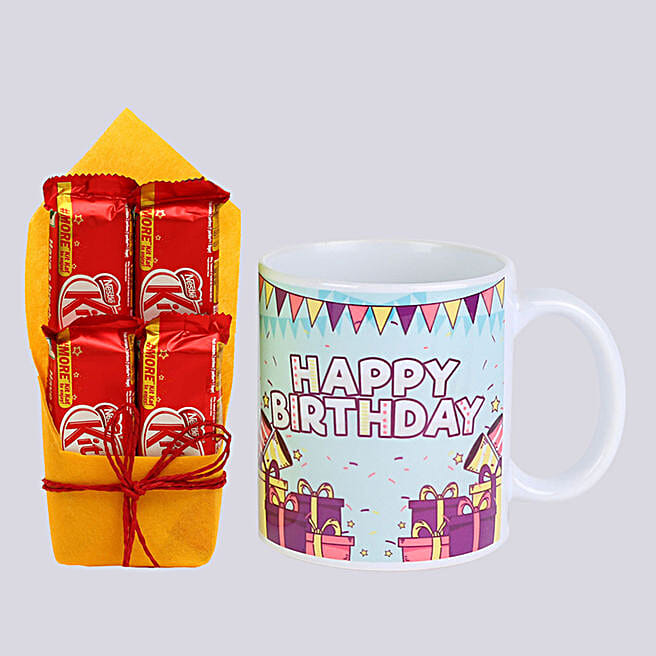 Buy/Send hbd coffee mug kitkat chocolate Online- FNP