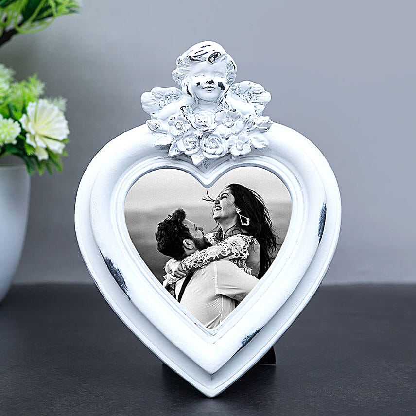 Buy/Send Heart Shaped Resin Photo Frame Online- FNP Buy/Send Heart Shaped Resin Photo Frame Online- FNP