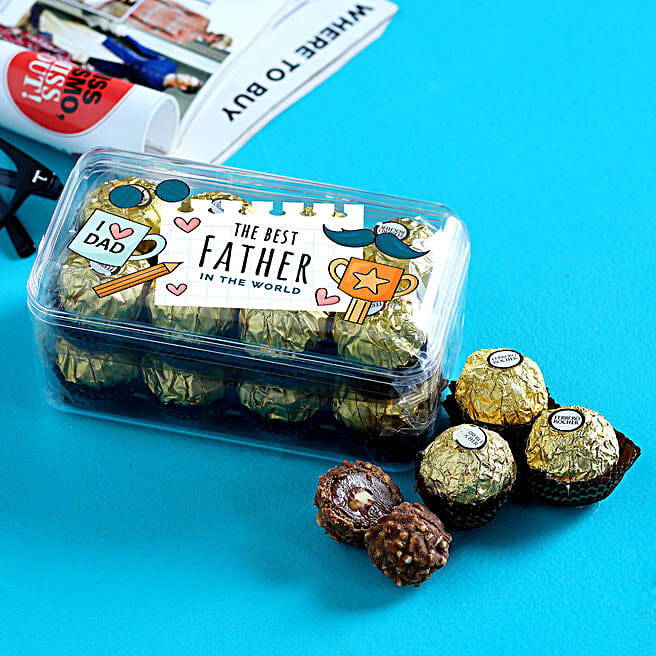 Buy/Send The Best Father Ferrero Rocher Box- 16 Pcs Online- FNP