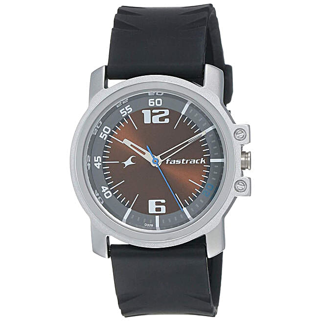 Buy/Send Fastrack Analog Brown And Grey Dial Mens Watch Online- FNP