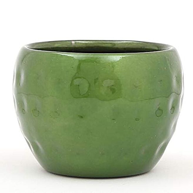 Buy/Send deep green metal planter 3 x 5 inches a30 Online- FNP