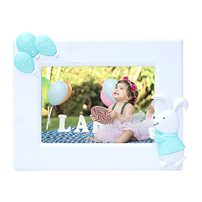 Buy/Send Personalised Blue Bunny Rabbit Photo Frame Online- Ferns N Petals