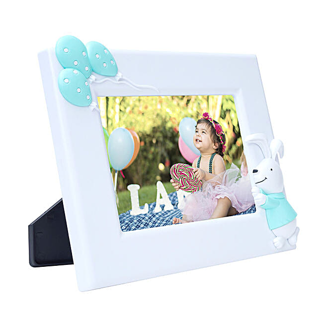 Buy/Send Personalised Blue Bunny Rabbit Photo Frame Online- Ferns N Petals