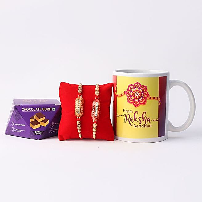 Buy/Send gift hamper of rakhi sweets mug mp1682 Online- FNP