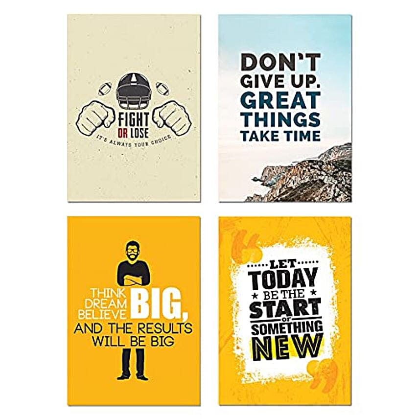 Buy/Send 4 motivational quotes wall posters size a22 Online- FNP