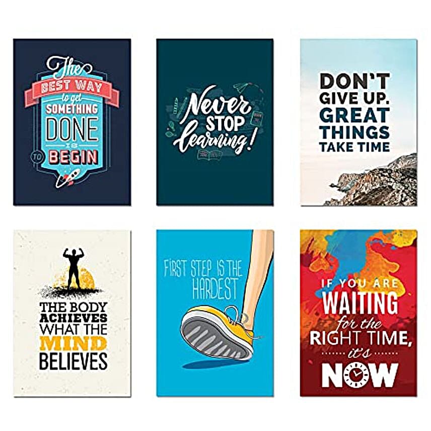 Buy/Send 6 motivational quotes wall posters size a31 Online- FNP