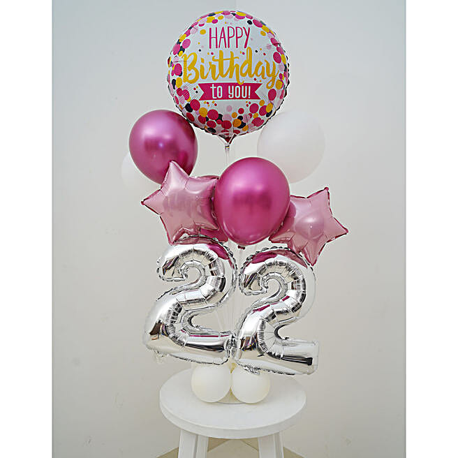 Buy/Send Happy 22th Birthday Balloon Bouquet Online- FNP