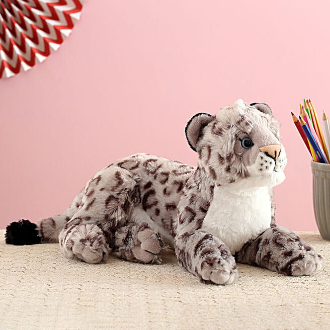 Buy/Send Wild Republic Grey Snow Leopard Soft Toy Online- FNP