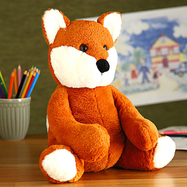 Buy/Send Mirada Brown Polyester Fox Soft Toy Online- FNP