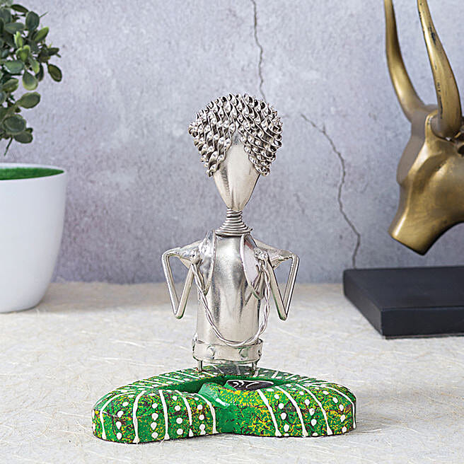 Buy/Send Green Metal Musician Showpiece Online- FNP