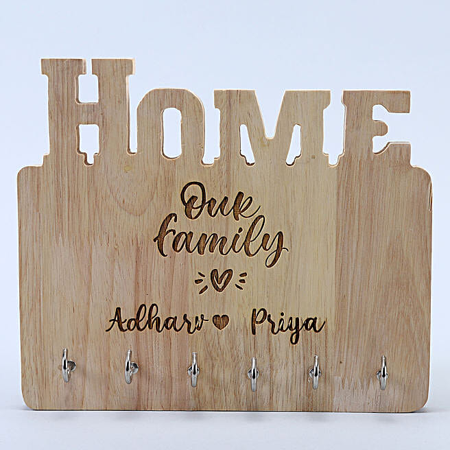 Buy/Send Personalised Wooden Key Holder Online- Ferns N Petals