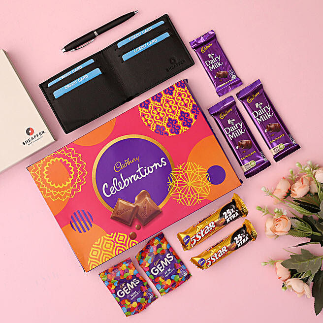 Buy/Send Sheaffer Set 9317 Ballpoint Pen & Wallet With Chocolates ...