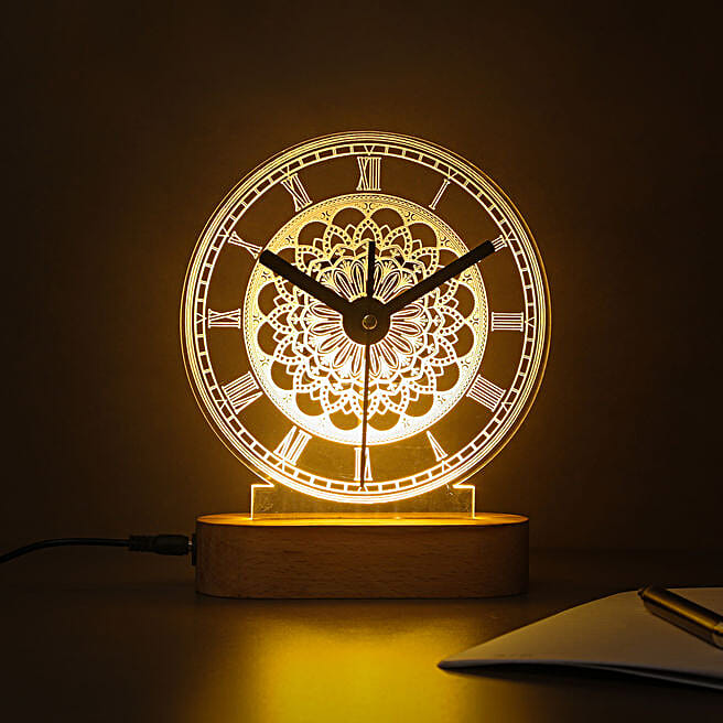 Buy/Send Analog Clock Hologram Lamp Online- Ferns N Petals