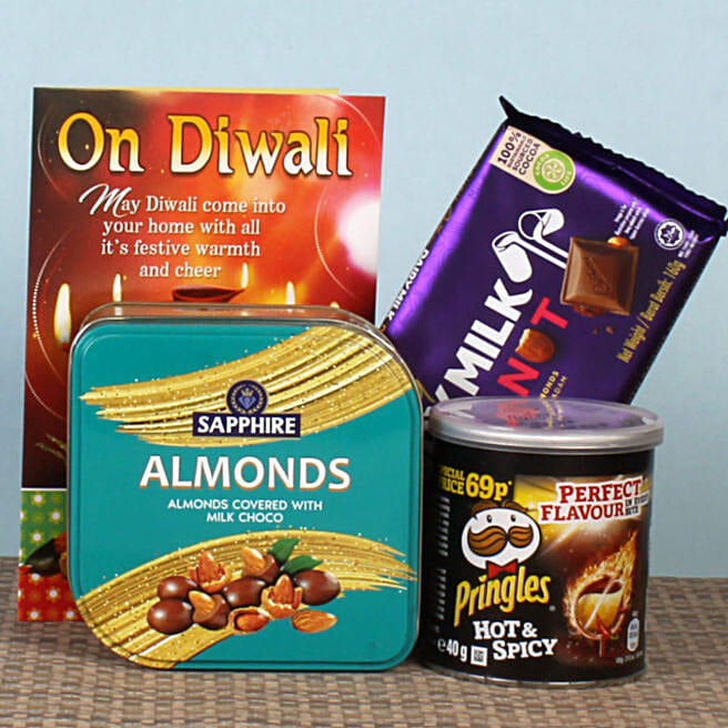 Buy/Send Chocolates & Pringles Diwali Gift Hamper Online- FNP