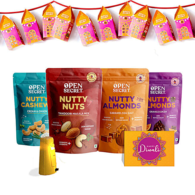 Buy/Send Diwali Essentials & Open Secret Assorted Nuts Hamper Online- FNP