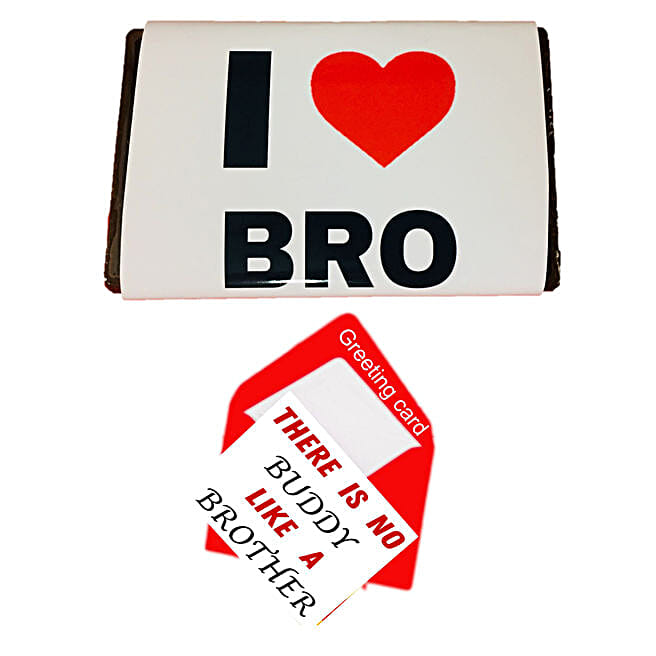 Buy/Send I Love U Bro Chocolate Bar Online- FNP