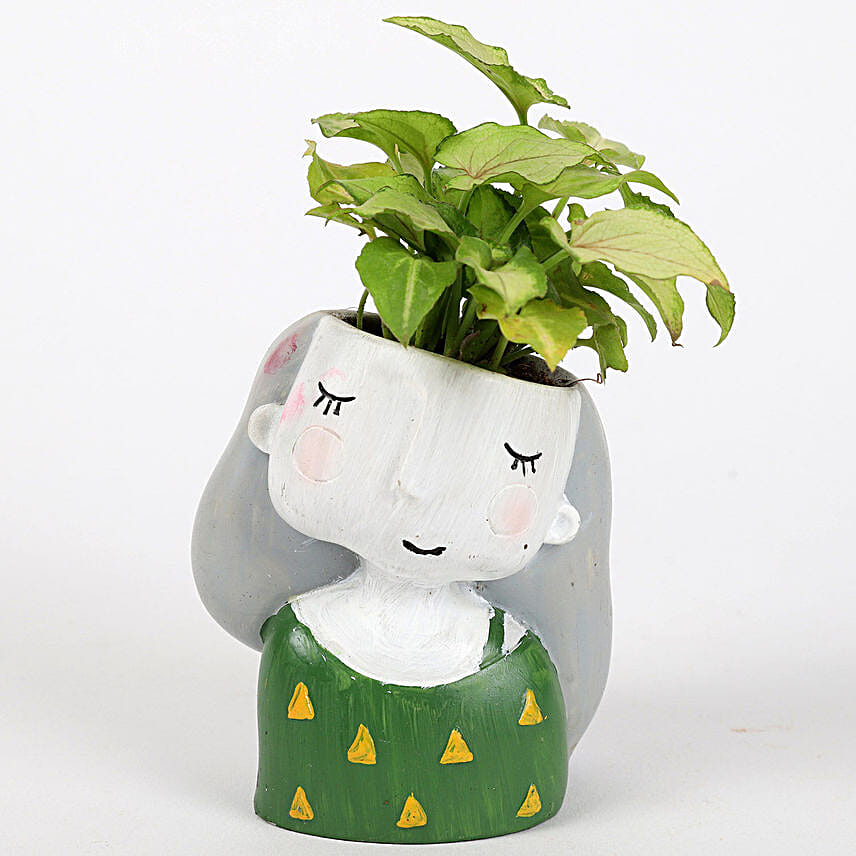 Buy/Send Set Of 3 Green Plants In Cute Girl Pots Online- Ferns N Petals
