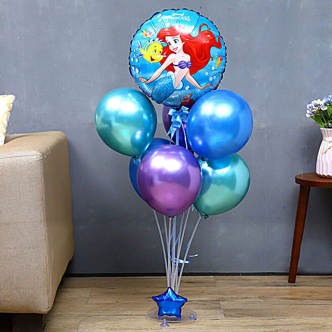 Buy/Send Disney Princess Ariel Theme Balloon Bouquet Online- FNP