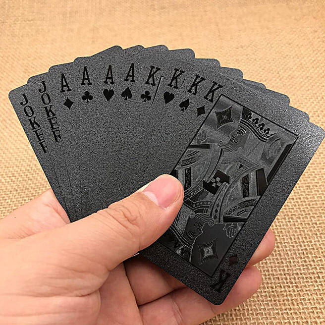 Buy/Send All Black Playing Cards Online- FNP