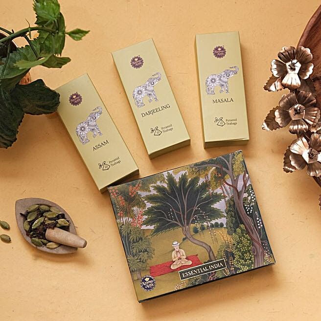 Buy/Send Essential India Tea Gift Box- 3 Flavours Online- Ferns N Petals