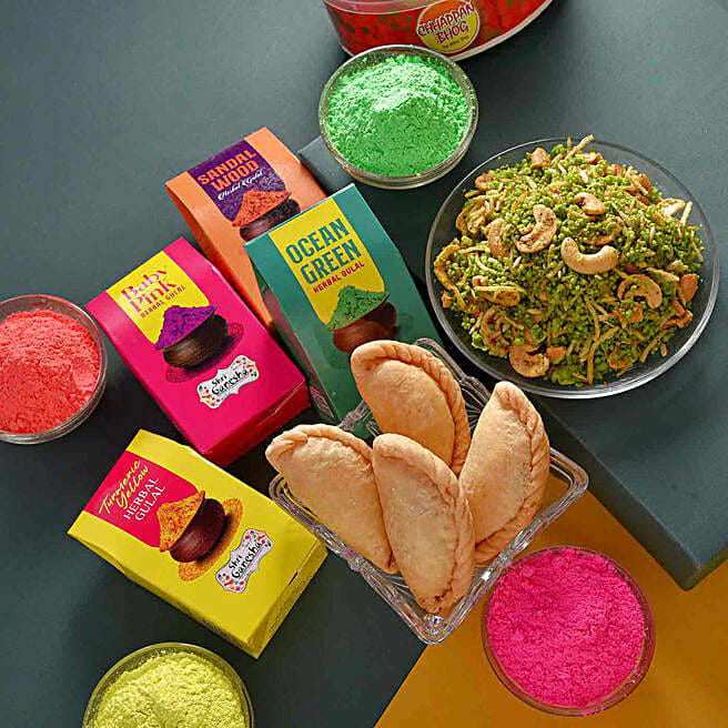 Buy/Send Colourful Holi Gift Hamper Online- FNP