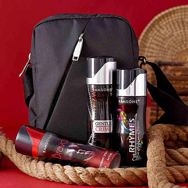 Buy/Send Grooming Hamper With Sling Bag & Deodrant Spray Online- FNP