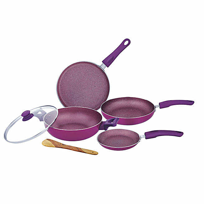 Buy/Send UCOOK Non Stick Aluminium Spalva Cookware Set Online- FNP