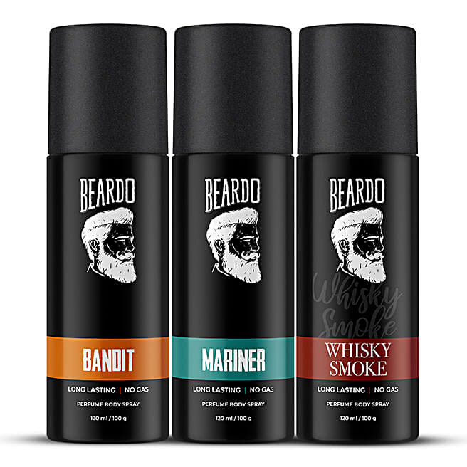 Buy/Send Beardo Iconic Perfume Body Spray Trio Online- FNP