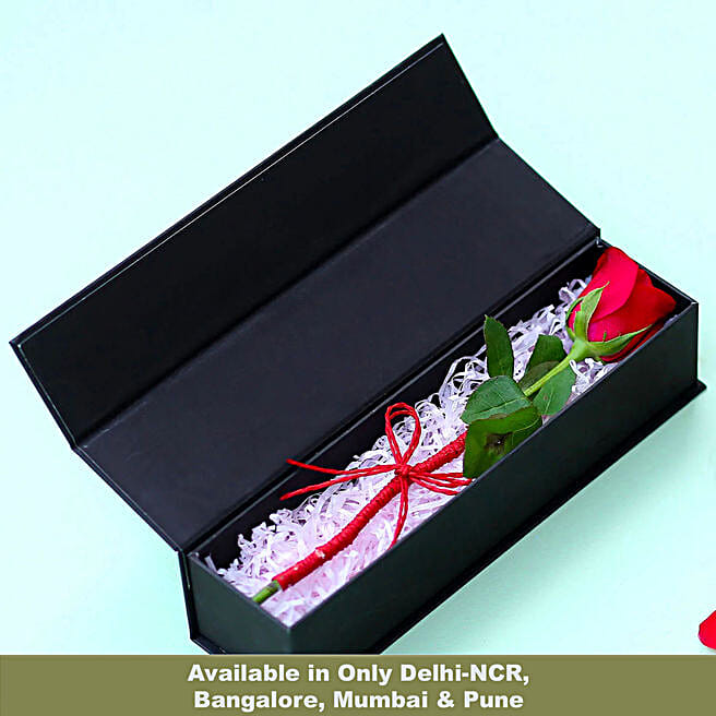 Buy/Send Red Rose Black Box Online- Ferns N Petals