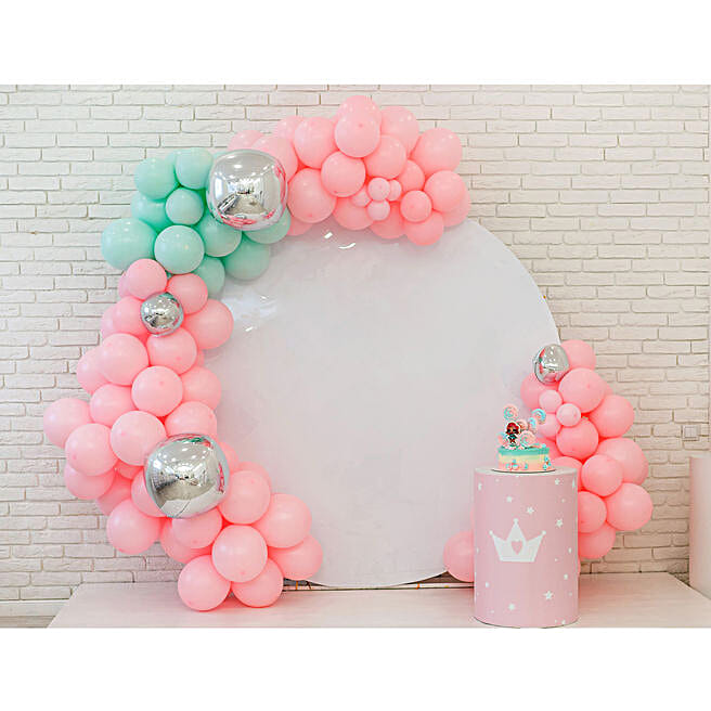 Buy/Send Fairy Tale White Backdrop Balloon Decor Online- FNP
