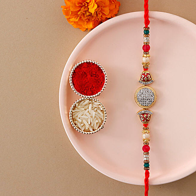 Buy/Send Sneh Blingy Designer Diamond Rakhi Online- FNP