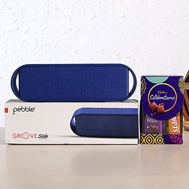Buy/Send Pebble Groove Slide BT Speaker & Cadbury Celebrations Online- FNP