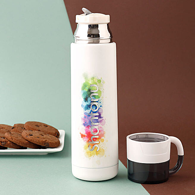 Buy/Send Personalised Colour Splash Thermosteel Cup Flask Online- FNP
