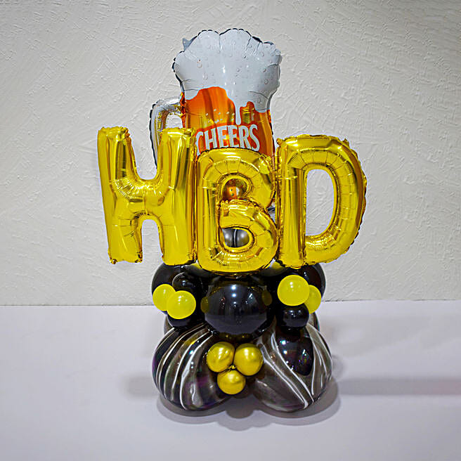 Buy/Send B'day Cheers Mug Balloon Bouquet Online- FNP