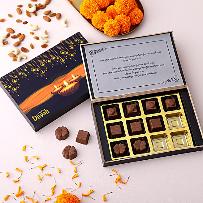 Buy/Send Personalised Happy Diwali Chocolate Box Online- FNP
