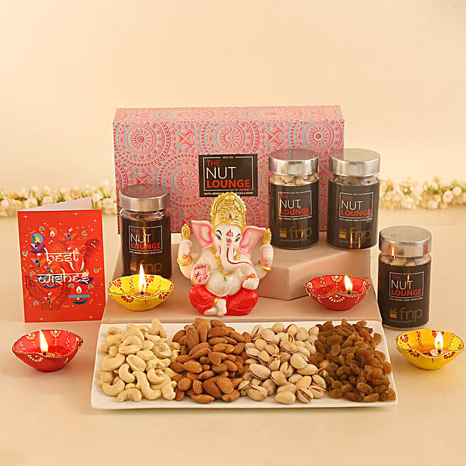 Buy/Send Diwali Wishes With Assorted Dryfruits Box Online- FNP
